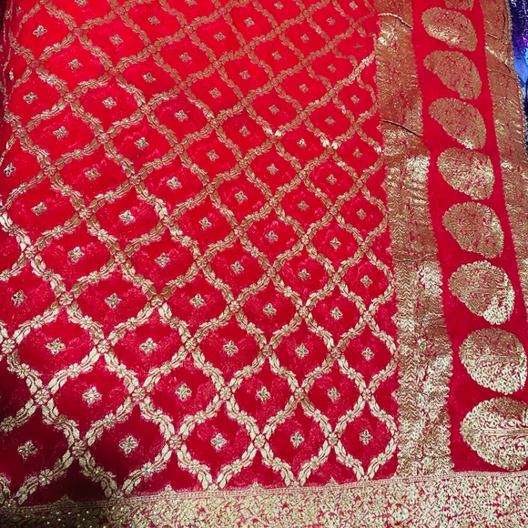 Dresses | Soft Katan Jorget Saree With Stone Work | Poshmark
